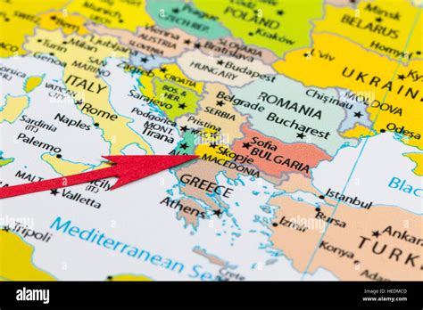 Macedonia Location On Europe Map Physical Map Of Macedonia Ezilon Maps