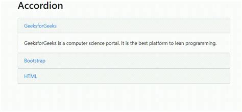 bootstrap 4 collapse geeksforgeeks