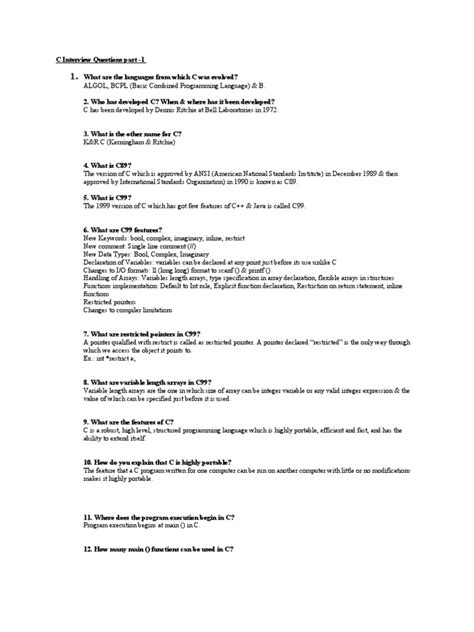 suresh interview questions c programming language