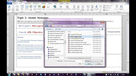 how to embed files into a word document youtube