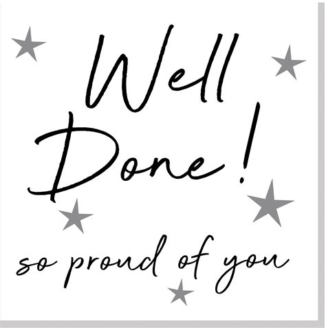 Well Done So Proud Of You Square Card Jola Designs