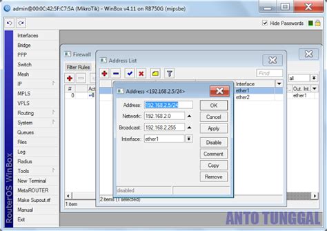 Cara Setting Mikrotik Sebagai Gateway Internet – Anto Tunggal