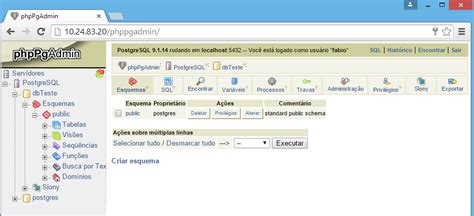 instalação do postgresql e do phppgadmin no linux bóson
