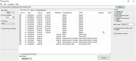 convert csv excel pdf qfx qbo ofx qif to csv or excel and import