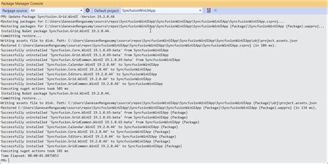 upgrade syncfusion winui nuget packages to a latest version