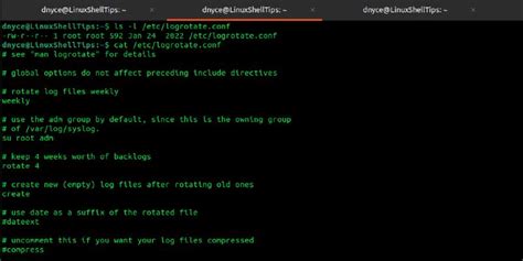 how to rotate logs with logrotate in linux