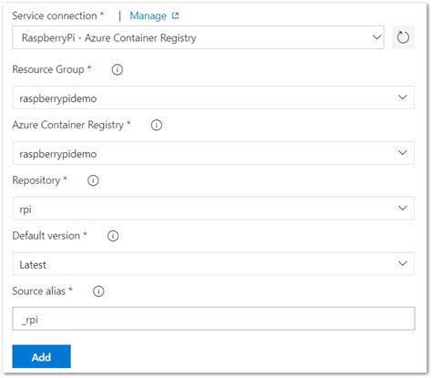 deploy a docker container to a raspberrypi via azure