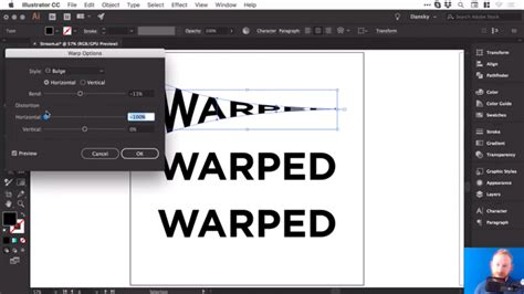 how to warp text in adobe illustrator