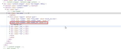 php yii2 view gives me error after submitting an excel file stack