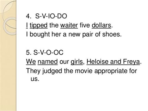 basic sentence patterns