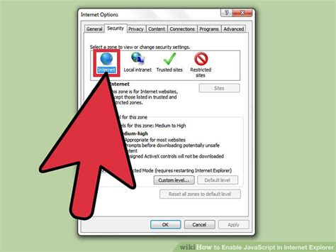 how to enable javascript in internet explorer 11 steps