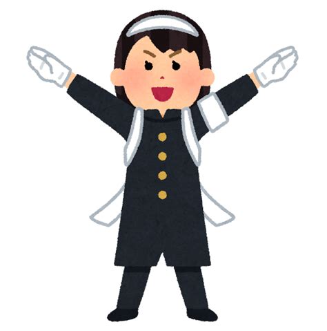 応援団のイラスト（白組） かわいいフリー素材集 いらすとや