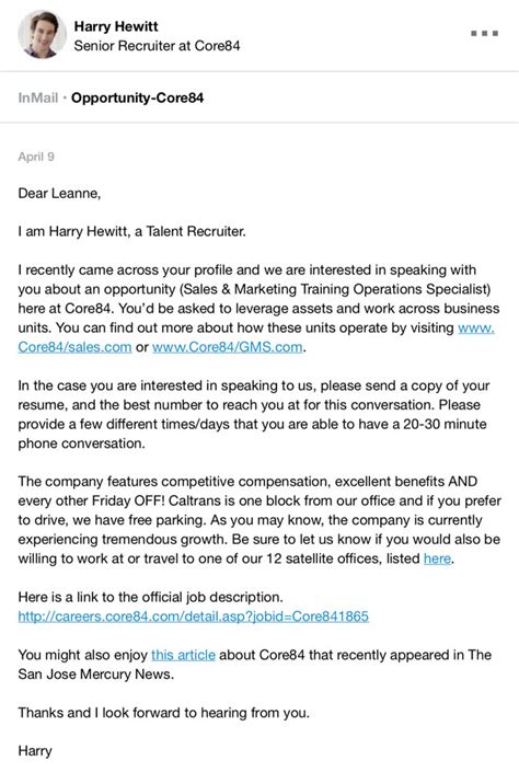 Best Linkedin Inmail Templates For Recruiters Tutore Org Master Of