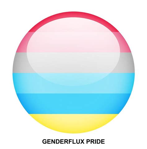 Genderflux Pride Flag Button On White Background 46467680 Vector Art At