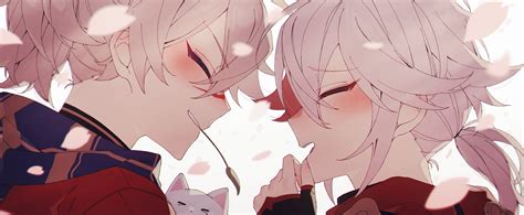 Kaedehara Kazuha And Kazuhas Friend Genshin Impact Drawn By Coojisan