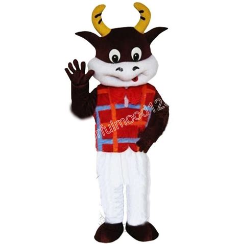 New Adult Friendly Cow Mascot Costumes Carnival Hallowen Ts Unisex
