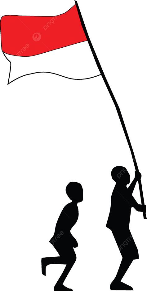 Bendera Merah Putih Png Image Santri Membawa Bendera Merah Putih My