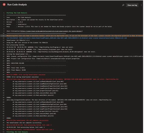 error when analyzing 6 project on sonarcloud sonarcloud sonar