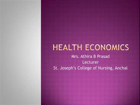 Health Economics Ppt