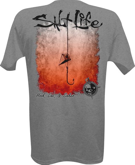 Salt Life Mens Hook Line And Sinker T Shirt Size Medium Athletic