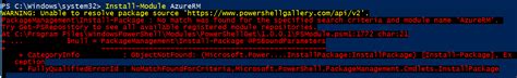 warning unable to resolve package source