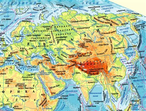 Все озера физической карты мира