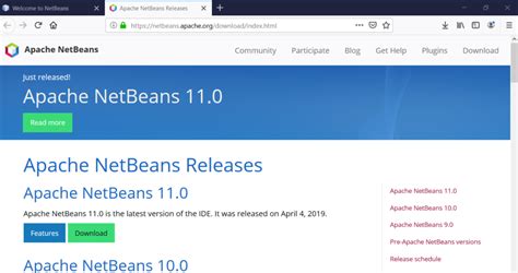 download and install apache netbeans ide