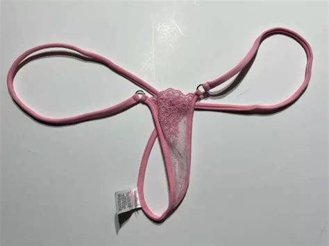 Wicked Weasel Lace Micro Thong Mesh See Through Min Covera Pink M