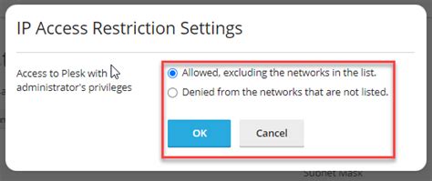 How To Restrict Ip Address For Admin Access In Plesk Eukhost