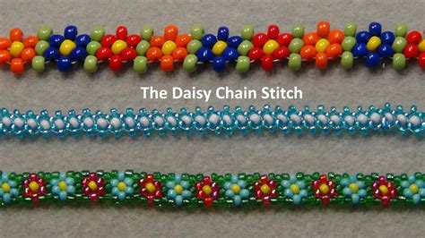 Beaded Daisy Chain Stitch Tutorial 1st Bead Stitch I Learned So So