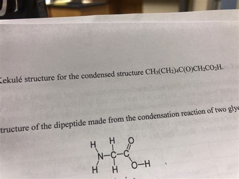 Solved Kekulé Structure For The Condensed Structure