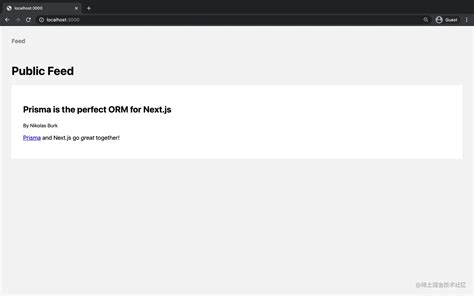 如何使用 next js、prisma 和 vercel postgres 构建全栈应用程序 掘金