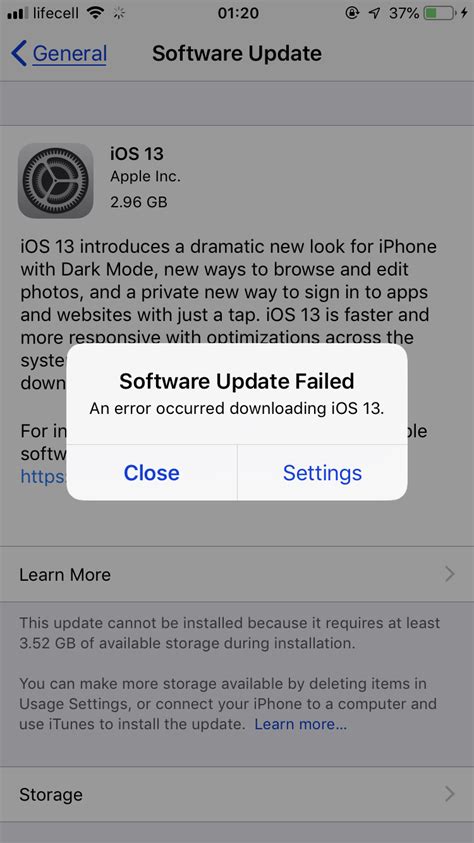 error in updating apple community