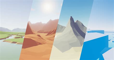 low poly modular terrain pack 3d environments unity asset store