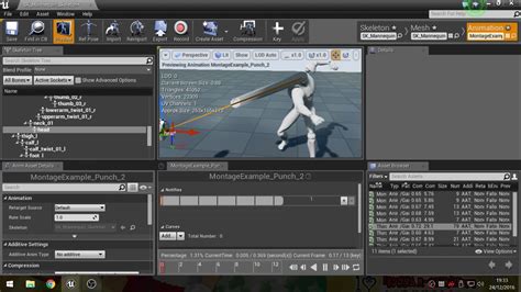 unreal engine 4 punching animation tests youtube