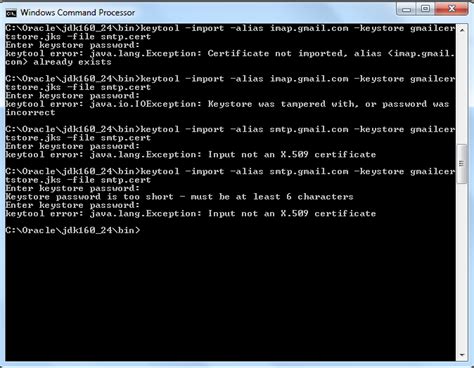 learning soa keytool error java lang exception input not an x 509