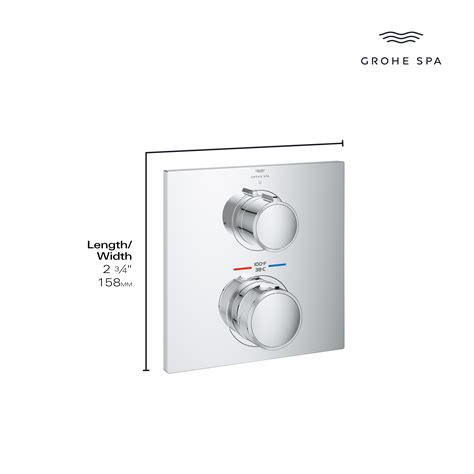 Single Function 2 Handle Thermostatic Valve Trim