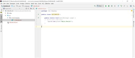 hello world java program using intellij