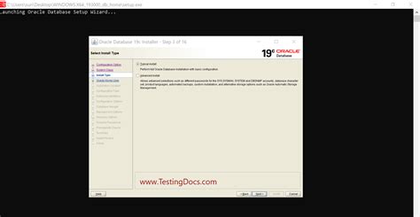 install oracle 19c database on windows 10