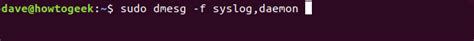 how to use the dmesg command on linux