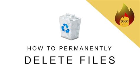 how to permanently delete files pc youtube