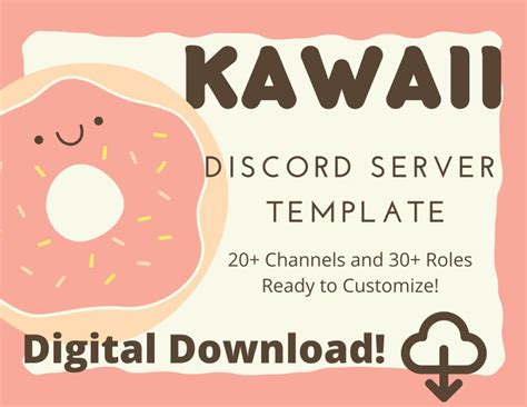 Cute Kawaii Aesthetic Discord Server Template Etsy