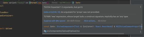 unable to use new date in typescript ts2554 expected 1 2 arguments