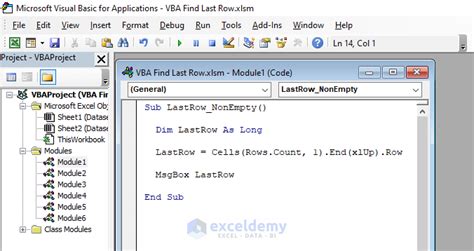 how to find last row using excel vba 5 easy ways