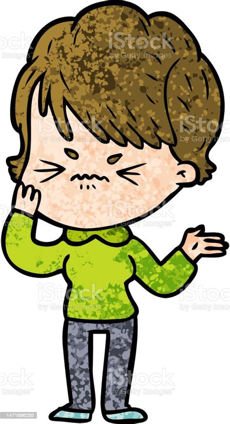 Cartoon Frustrated Woman Stock Illustration Download Image Now