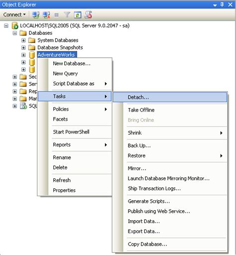 upgrading to sql server 2008 using detach and attach