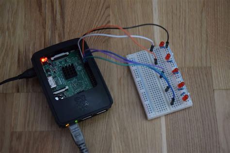 flowing led on raspberrypi using c admfactory