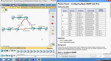 6 2 2 4 packet tracer configuring basic eigrp with ipv4