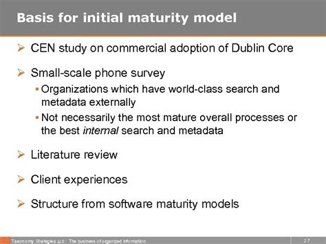 taxonomy strategies llc data governance maturity when the
