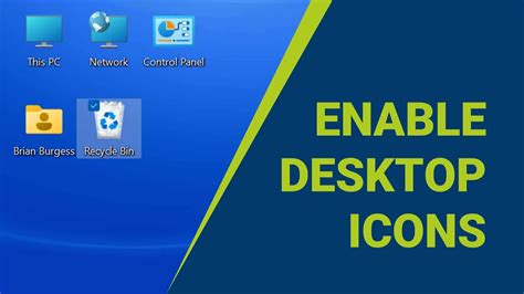 How To Enable Desktop Icons Windows 10 Pro Youtube